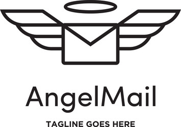 Angel home logo Royalty Free Vector Image - VectorStock