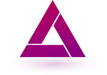 Colorful triangle logo Royalty Free Vector Image
