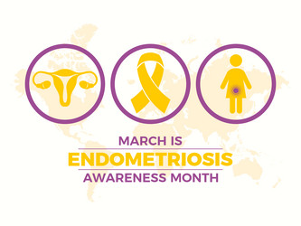 Endometriosis awareness month poster Royalty Free Vector