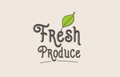 Fresh word text typography design logo icon Vector Image