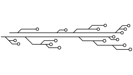 Printed circuit board pcb tracks isolated Vector Image