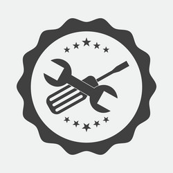 Repair service symbol Royalty Free Vector Image