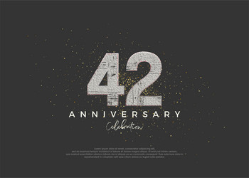 Modern number 42nd elegant anniversary Royalty Free Vector