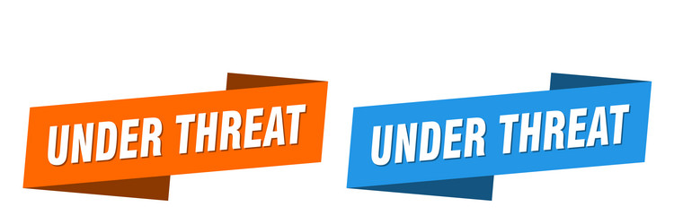 Under threat ribbon paper band Royalty Free Vector Image