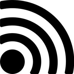 Flat line wifi wireless internet signal icon Vector Image