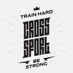 Cross training emblem Royalty Free Vector Image