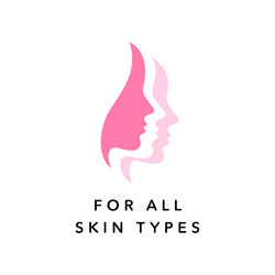 For all skin types icon badge logo Royalty Free Vector Image