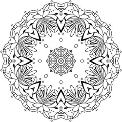 Hand drawn zentangle mandala for coloring page Vector Image