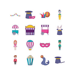 Variety digital icon set pack design Royalty Free Vector