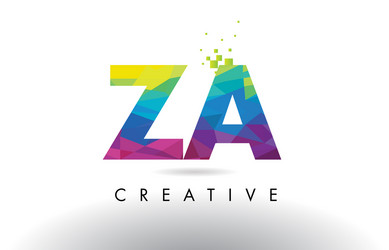 Za z a letter modern logo design with yellow Vector Image