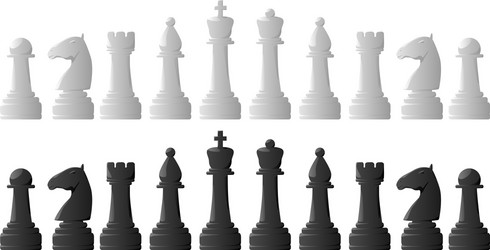 Checkmate pieces on transparent Royalty Free Vector Image