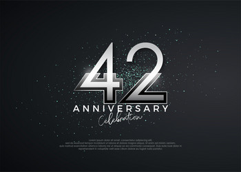 Modern number 42nd elegant anniversary Royalty Free Vector