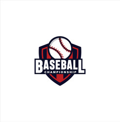 Baseball tournament logo emblem colorful Vector Image