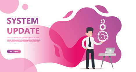 Maintenance update system upgrate concept Vector Image