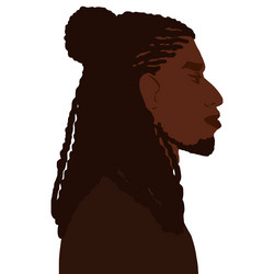 African american man side view portrait Royalty Free Vector