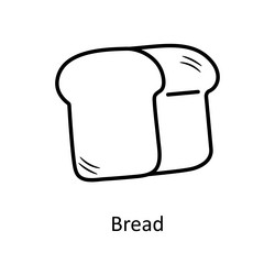 Bread outline icon design bak Royalty Free Vector Image