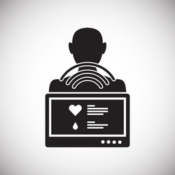 Check up icon on white background for graphic Vector Image