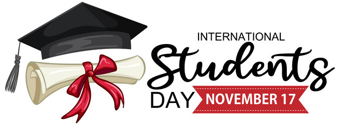International students day banner design Vector Image