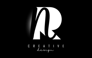 Letters rn logo with a minimalist design Vector Image