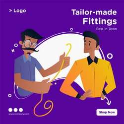 Banner design indian tailor Royalty Free Vector Image
