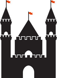 Castle graphic design template isolated Royalty Free Vector