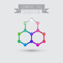 Chemical compound symbol chemistry icon science Vector Image