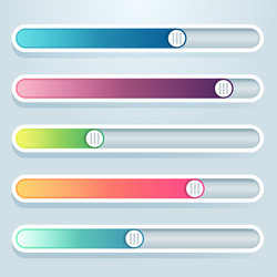 Hand drawn user interface sliders set Royalty Free Vector