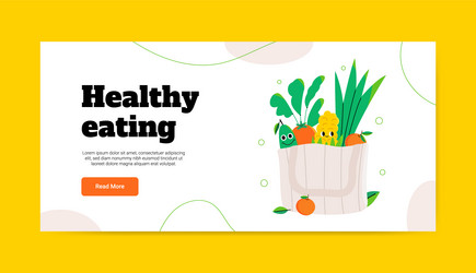 Healthy food banner template Royalty Free Vector Image