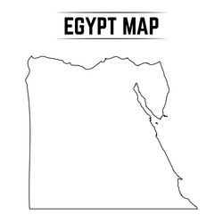 Egypt simple map with icons Royalty Free Vector Image
