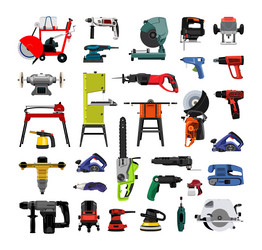 Electric tools set Royalty Free Vector Image - VectorStock
