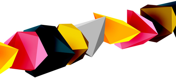 3d low poly triangle design elements Royalty Free Vector