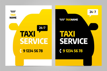 Driverless taxi brochure template layout robo-cab Vector Image