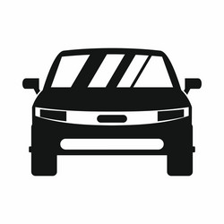 Car icon front view simple style sign symbol Vector Image