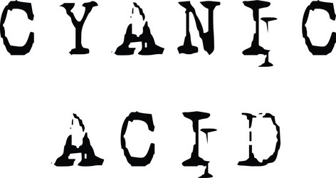 Cyanic acid stamp on white Royalty Free Vector Image