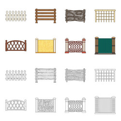 Design gate and fence symbol collection Royalty Free Vector