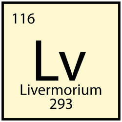 Unbiquadium icon chemical sign mendeleev table Vector Image