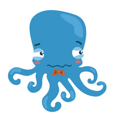 Cute cartoon octopus Royalty Free Vector Image