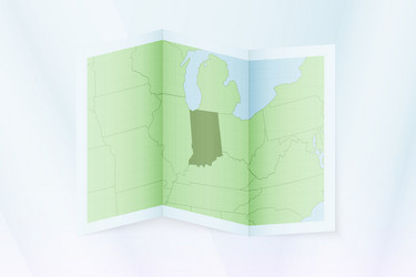 Usa map folded paper Royalty Free Vector Image