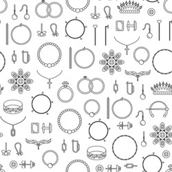 Jewelry round outline Royalty Free Vector Image