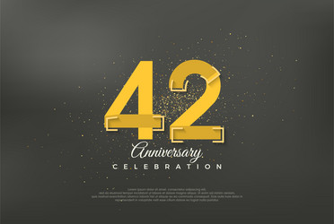 Modern number 42nd elegant anniversary Royalty Free Vector