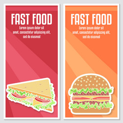 Fast food restaurant menu board template design Vector Image