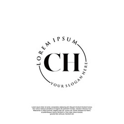 Initial ch beauty monogram and elegant logo design