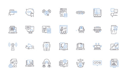 Trauma center line icons collection emergency Vector Image