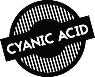 Cyanic acid stamp on white Royalty Free Vector Image