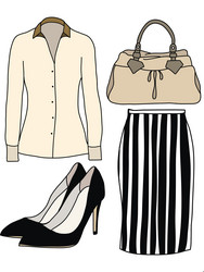 Female office clothes Royalty Free Vector Image