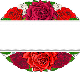 Hand drawn red roses bouquet Royalty Free Vector Image