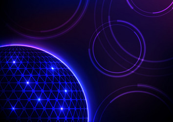 Abstract digital blue light network communication Vector Image