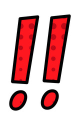 Exclamation point comic Royalty Free Vector Image