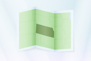 Usa map folded paper Royalty Free Vector Image