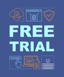 Free 30 days trial banner design Royalty Free Vector Image